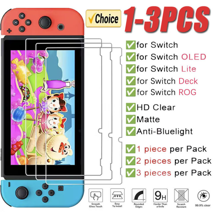 1/2/3PCS Protective Glass For Nintend Switch Tempered Glass Screen Protector for Nintendos ...
