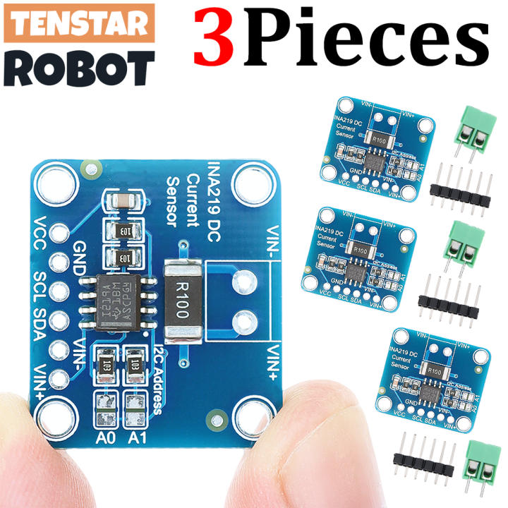 TENSTAR 3pcs INA219 Module DIY 3V-5V IIC I2C MCU-219 Bidirectional ...