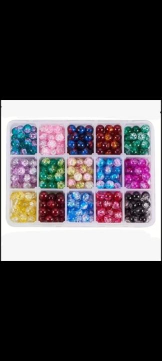 8mm glass crack Beads shiny Beads for Bracelet making : jewelry making ...