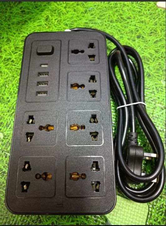 2 Meters Universal Socket Multi-outlet Power Strip 3 USB Charging Type ...