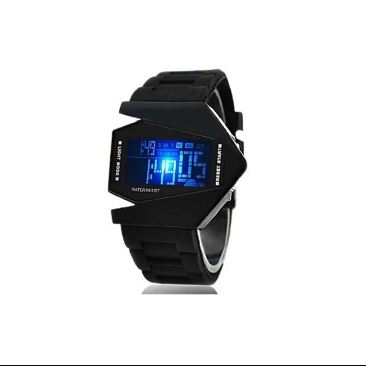 Aircraft Shape Digital LED Watch|Black | Daraz.pk