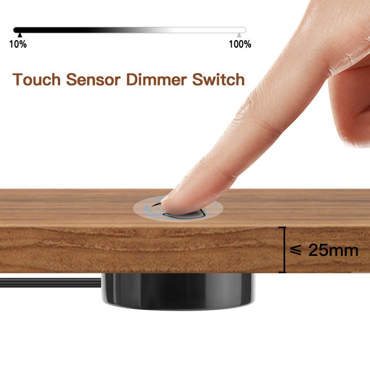 12V 5A Penetrable 25mm Wood Panel Touch Sensor Dimmer Switch Hand Sweep ...