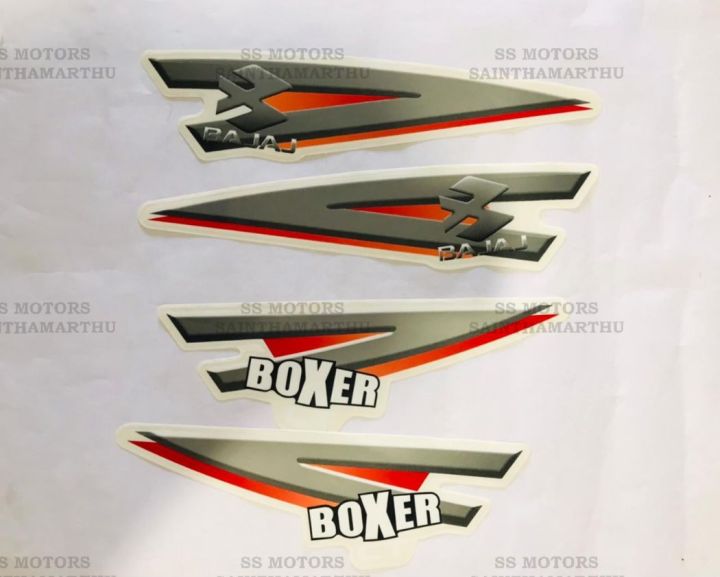 BOXER BAJAJ ORANGE FULL SET STICKERS | Daraz.lk