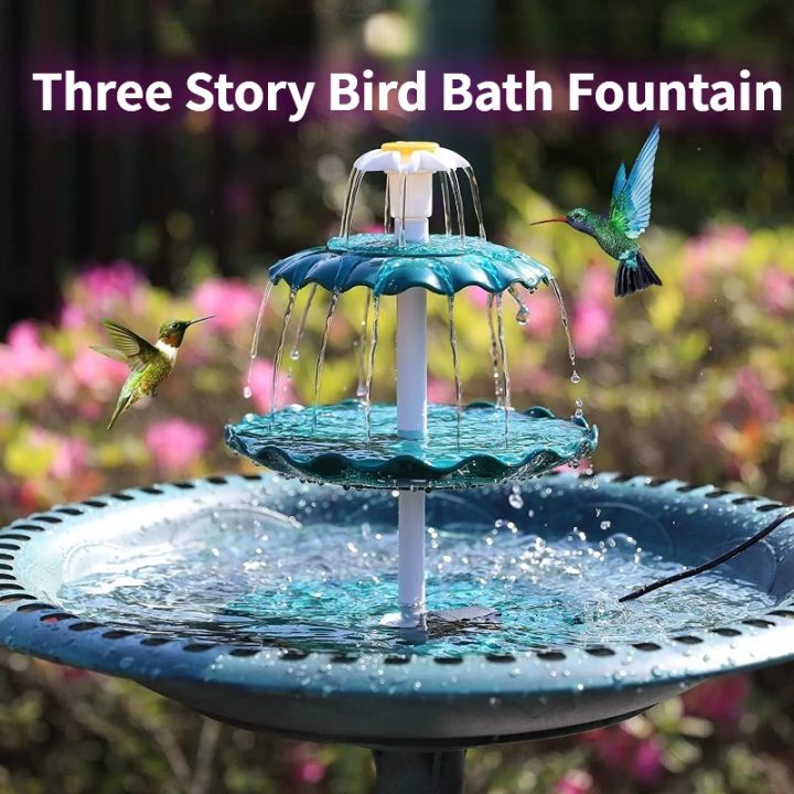 Three Layer Flowing Solar Fountain with 3.5W Solar Water Pump and ...