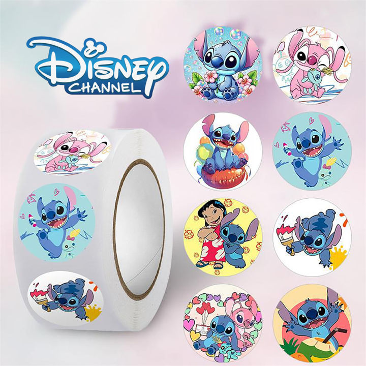 500 Sheets/Roll Disney Stitch Cute Diy Stickers For Seal Labels ...