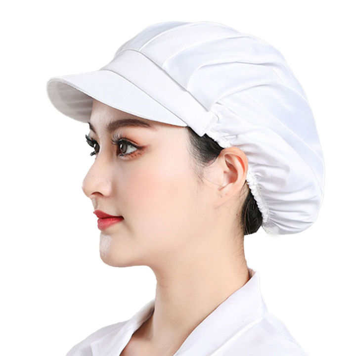 2pcs Food Service Work Hat Chef Hat Cooking Hygienic Cap Baking Smoke ...