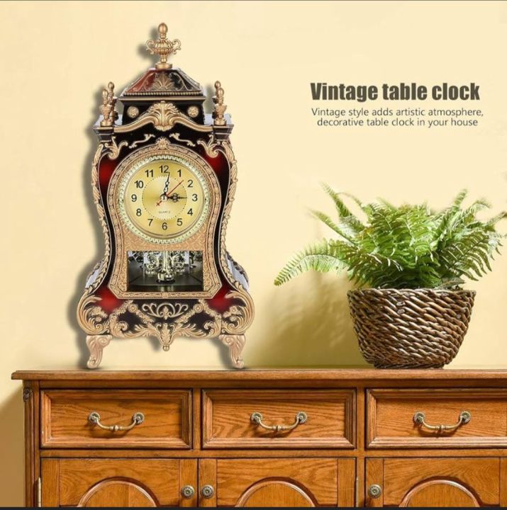 Vintage table clock / Beautiful retro alarm clock | Daraz.lk