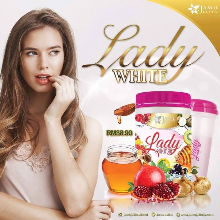 Jamu Jelita Lady White Collagen 400g | Skin Whitening and Anti-Aging ...