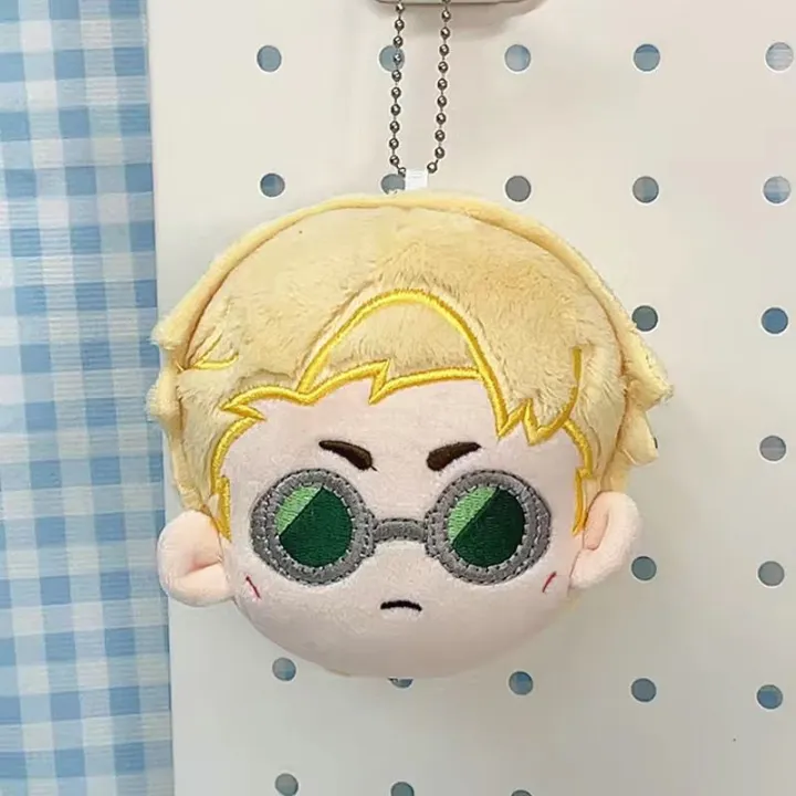 Anime Jujutsu Kaisen Plush Toy Figure Cute Gojo Satoru Head Keychain ...