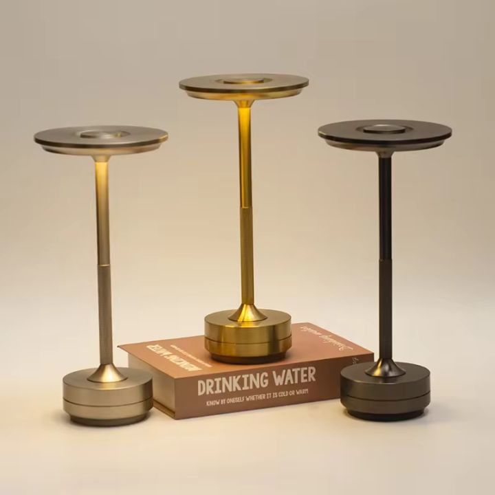 Aluminum Touch Table Lamp, 3 Color Temperature Dimmable LED Desk Light ...