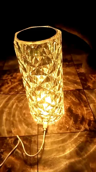 Crystal Diamond Table Lamp - Color Changing Touch Lamp USB Romantic ...