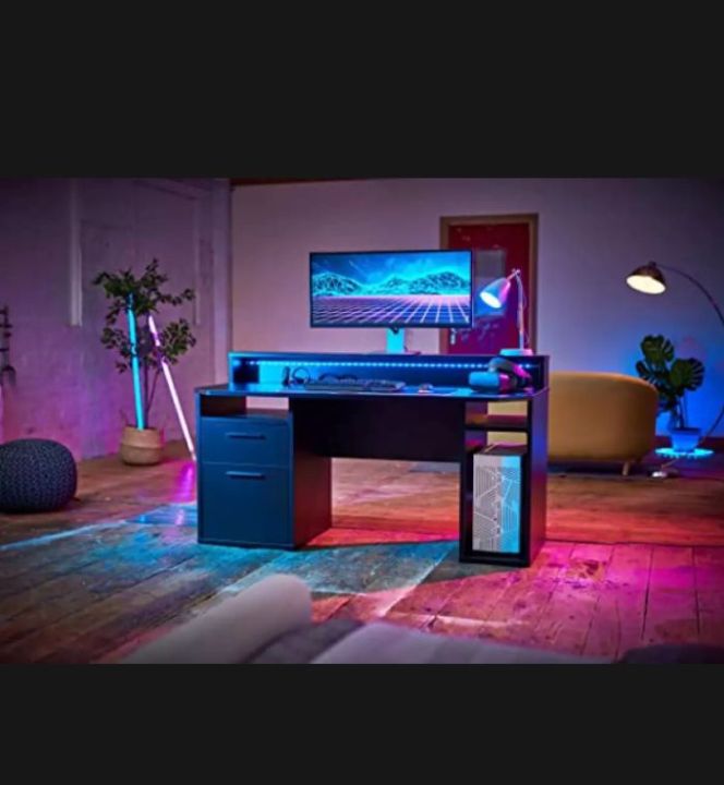 Power Z Gaming Desk Gaming Desk Computer Desk Workstation For Large PC ...