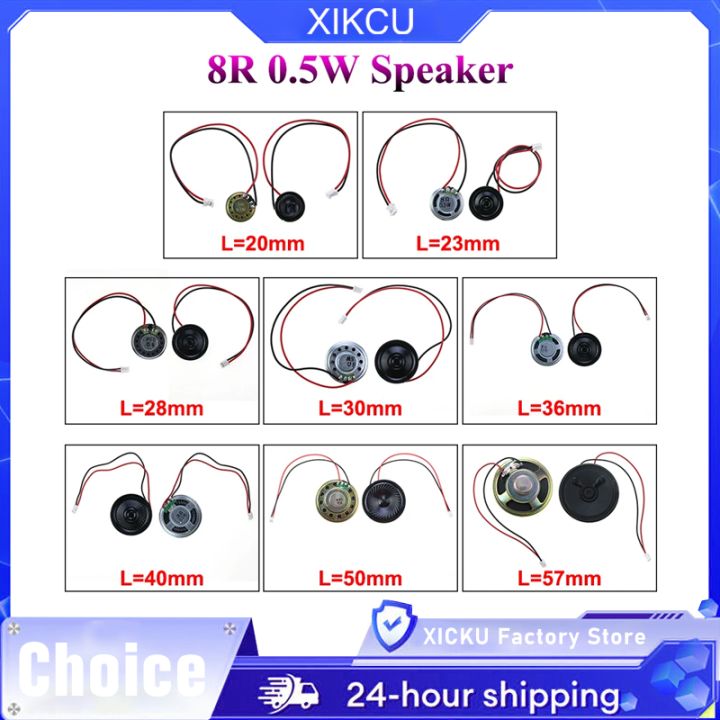 XIKCU Upgrade 1X 8 Ohm 8R 0.5W Mini Ultra-thin Horn Speaker Diameter ...