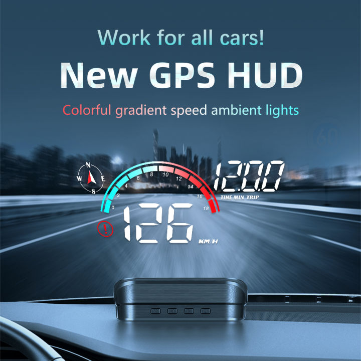 AD M22 Head Up Display Universal GPS HUD Digital Speedometer LCD ...