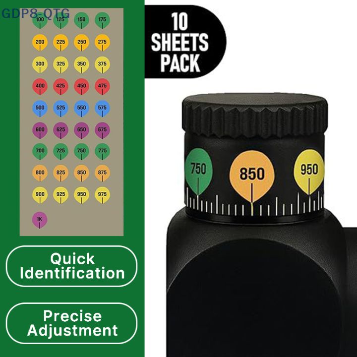 NEW 5/10 Sheets Rifle Scope Turret Stickers, Rifle Scope Turret Tags ...