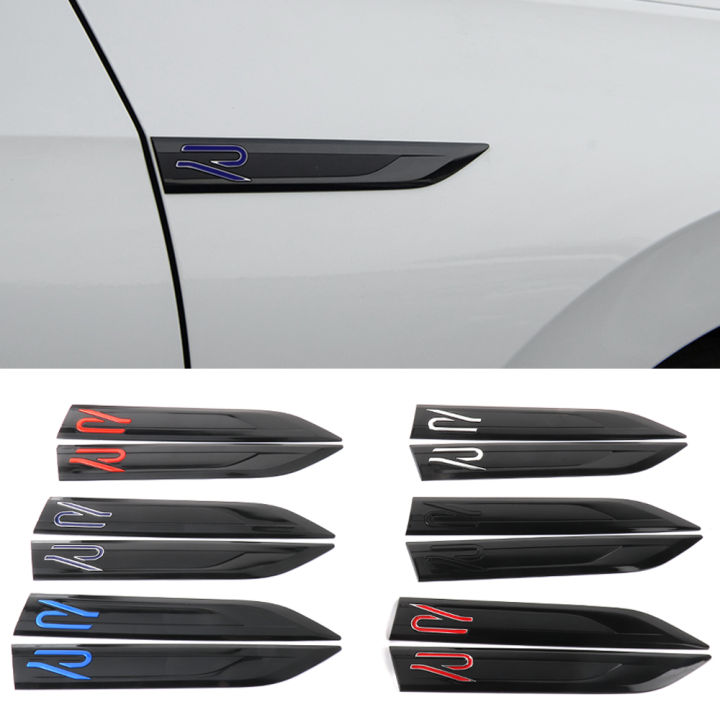 2Pcs 3D ABS R Styling Car Fender Emblem Side Body Sticker For ...