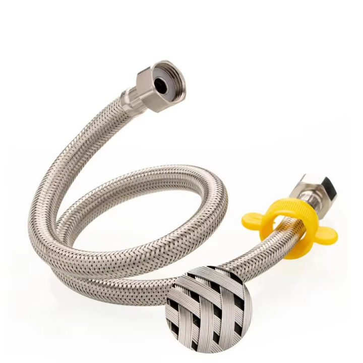 304 Stainless Steel Faucet Braided Water Pipe 1/2 Inch Hot and Cold ...