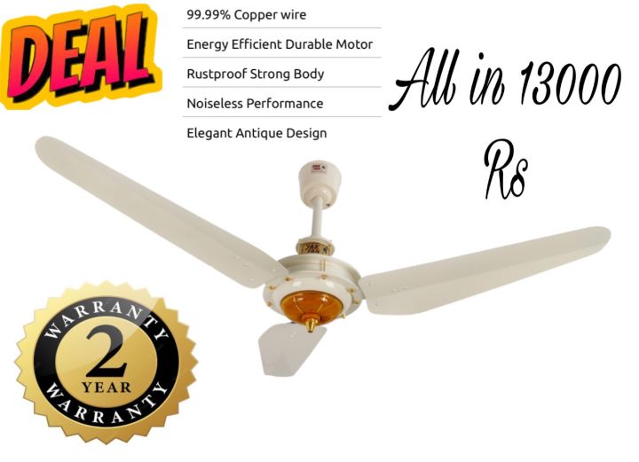 Ceiling fan (pak fan) model antique ceiling fan 99% pure copper wire ...