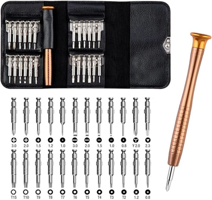 Screwdriver Set Magnetic, 25 in 1 Small Screwdriver Set with Phillips ...