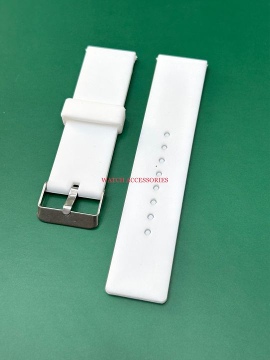20mm 22mm white Color Rubber Strap Watch | Daraz.lk