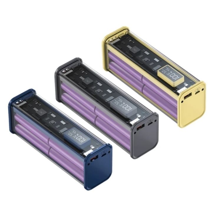 22.5W DIY Battery Charger Case Transparent PD Fast Charging Case ...