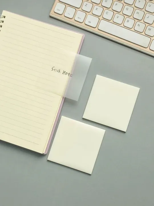 3"x3" Transparent Sticky Notes -2Pack Clear Reusable Notes (50 Pcs Each ...