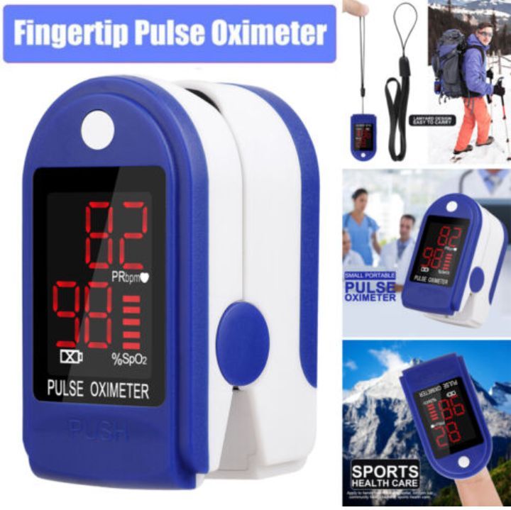 Medical Household Fingertip pulse Oximeter Blood Oxygen Saturation ...