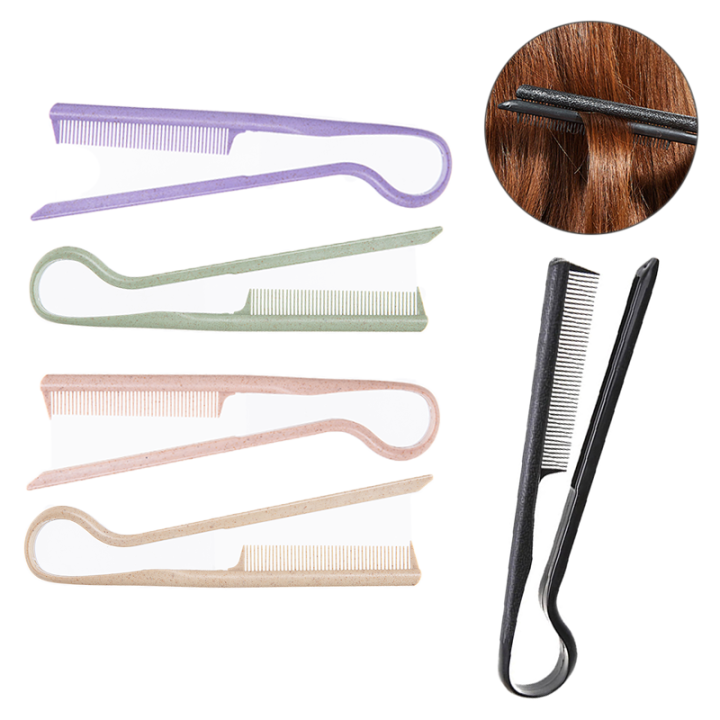 Wheat Straw V-shaped Flat Comb for Hair Straight Salon Hair Brush ...