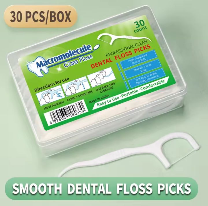 (Pack of 30/90/180) – Dental Floss Toothpicks, Teeth Cleaning Flosser ...