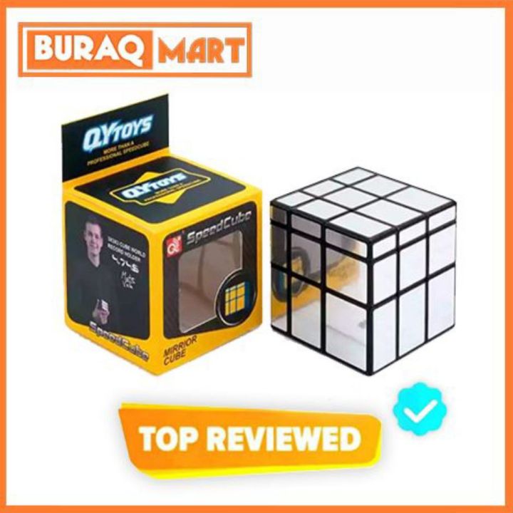 Original QIYI Mirror Rubiks Cube - Rubik's Cube for Kids - Silver ...