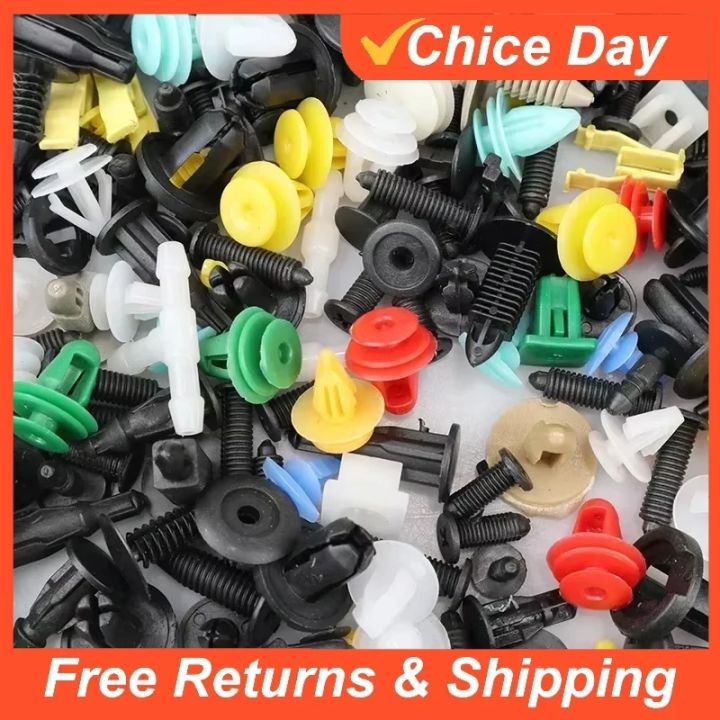 50-100pcs Car Clips Fastener Screws Kit Bumper Plastics Fender Push Pin ...