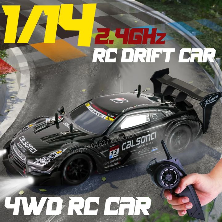 RC Drift Car 1/14 Scale Remote Control Stunt Car 2.4GHz 4WD 40+KM/H High Speed Vehicle with LED ...