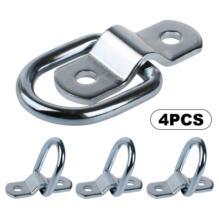 4Pcs 3/8 Heavy Duty D Rings Tie Down Anchors 2400LBS Surface Floor ...