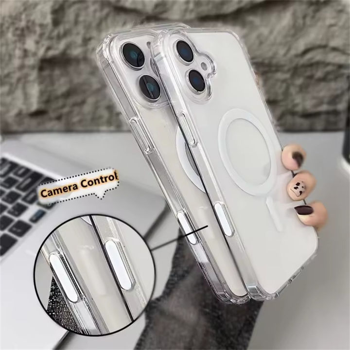 Clear Magnetic Phone Case for Magsafe For iPhone 17 Air 16 Pro Max Plus ...