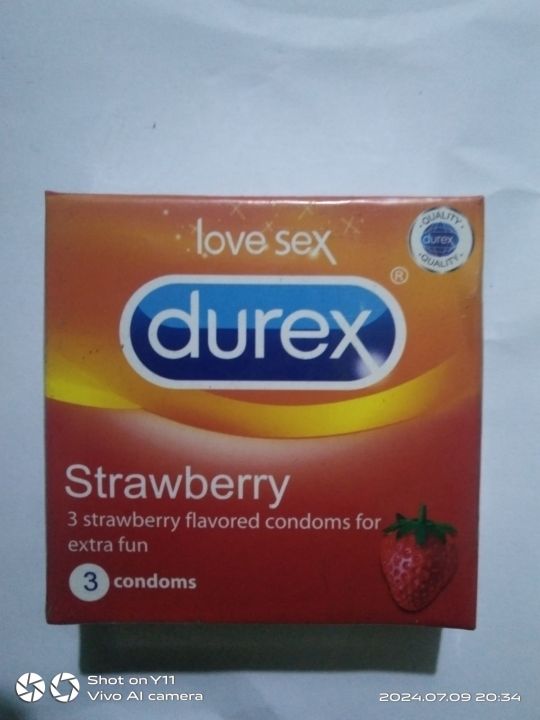 Durex stwbary condoms 03 pic plan made in china | Daraz.com.bd