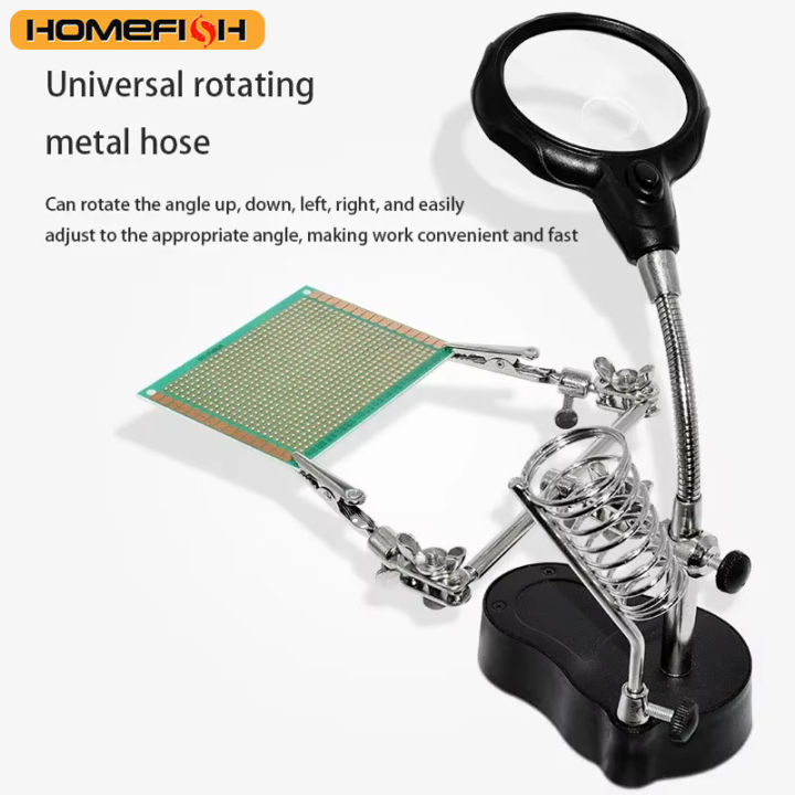 HOMEFISH 1 Set Repair Auxiliary Strap Light Magnifying Glass Mobile ...