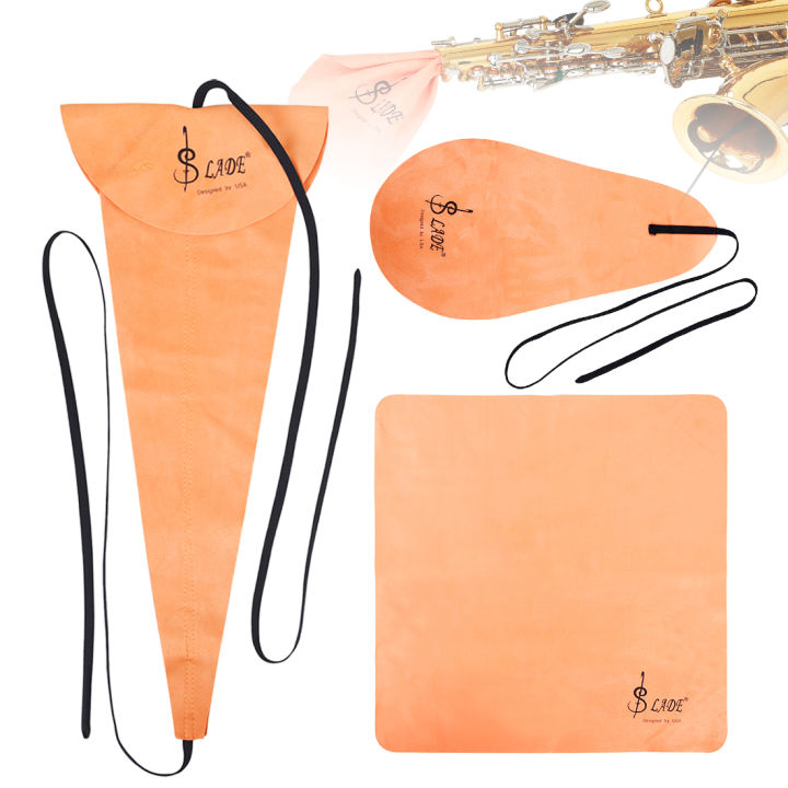 3pcs Cotton Long/Oval/Square Cleaning Cloth Saxophone Inner Chamber ...