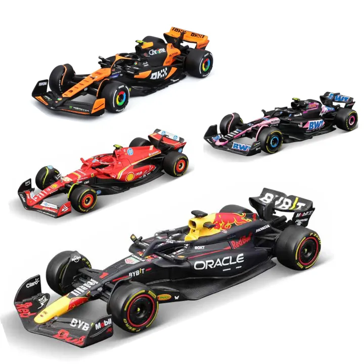 Bburago 1:43 F1 Ferrari SF24 Red Bull RB20 Alpine A524(Pink /Blue ...
