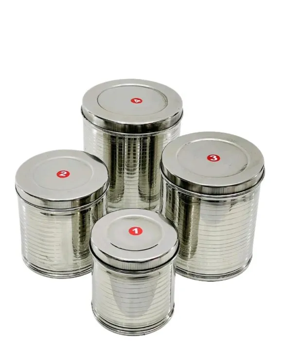 Heavy Silver Container Set / 4 Pieces Containers / No 1 Quality ...