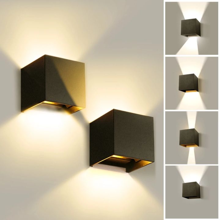 IP65 LED waterproof wall lamp 6W 12W indoor and outdoor adjustable wall ...