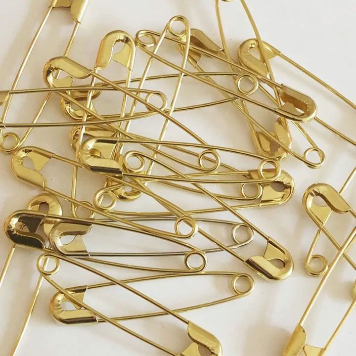 100 Pieces Sefty pin Golden Color Sefty Pin Women Small Hijab Pin ...