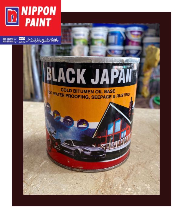 BLACK JAPAN COLD BITUMEN OIL BASE FOR WATER PROOFING, SEEPAGE & RUSTING ...