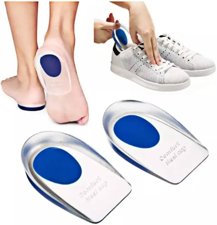 Unisex Silicone Gel Heel Pad Protector Insole Cups For Heel Swelling ...