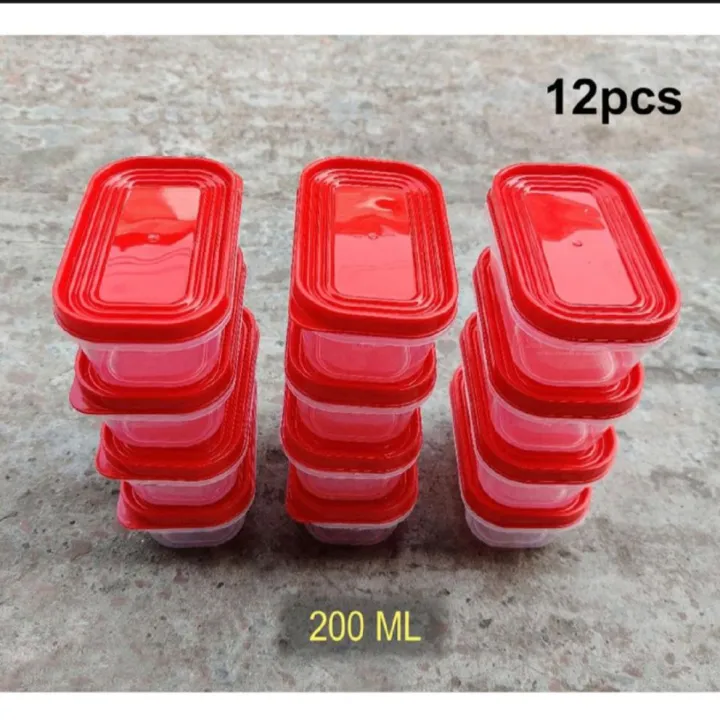12 pis plastic box 200ml | Daraz.com.bd