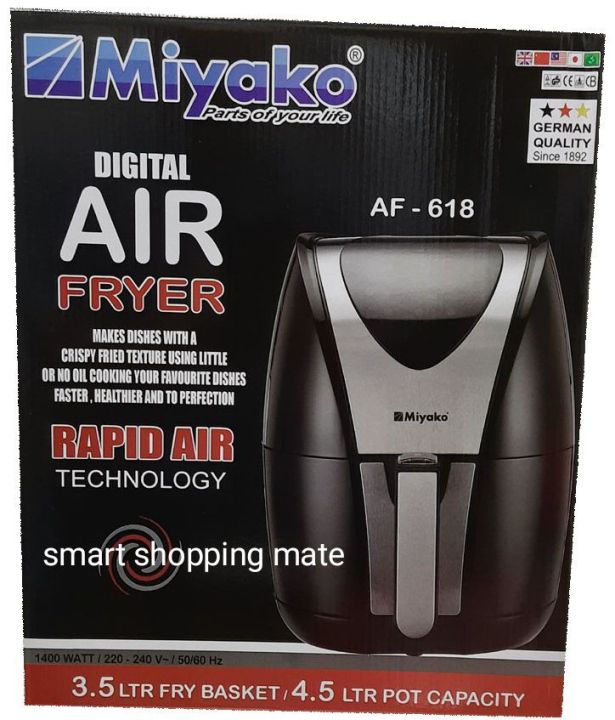 Miyako digital Air fryer 4.5 litre AF.618 | Daraz.com.bd