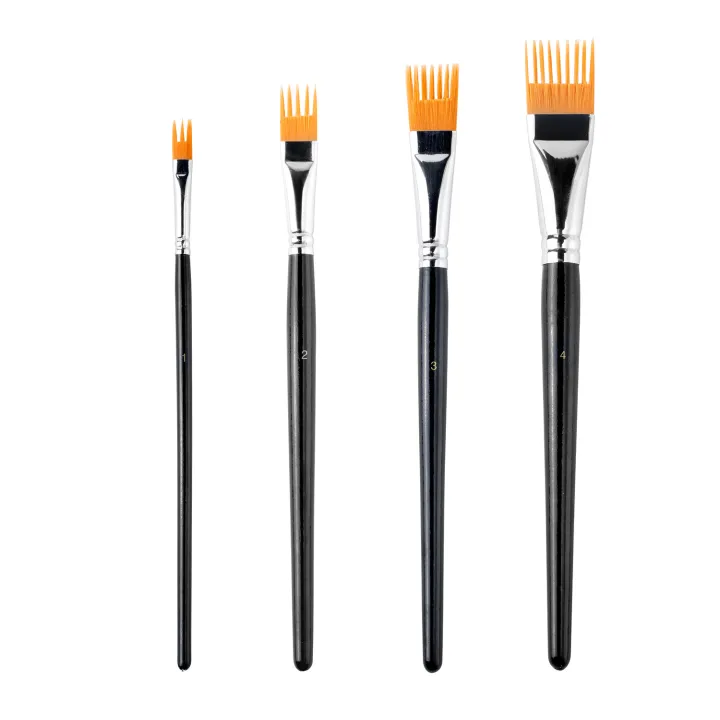 Professional 4-Pack Paintbrush Set for Watercolor Oil Digital Painting ...