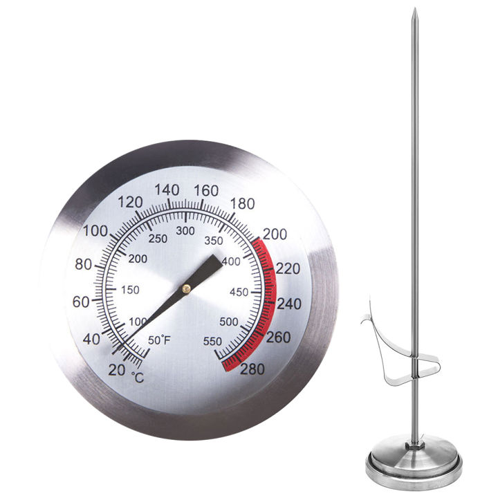 Cooking Thermometer Instant Read Long Stem Waterproof Stainless Steel ...