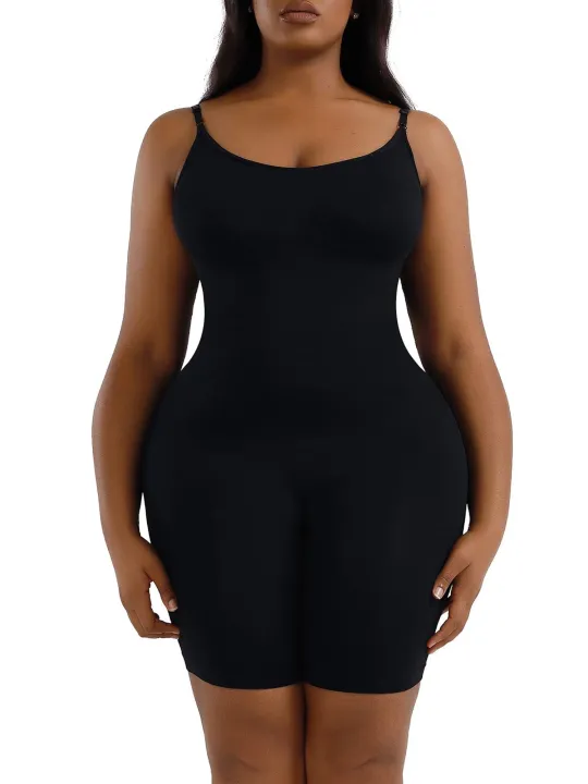 Wasit Trainer Bodysuit for Women Tummy Control Shapewear Round Neck ...