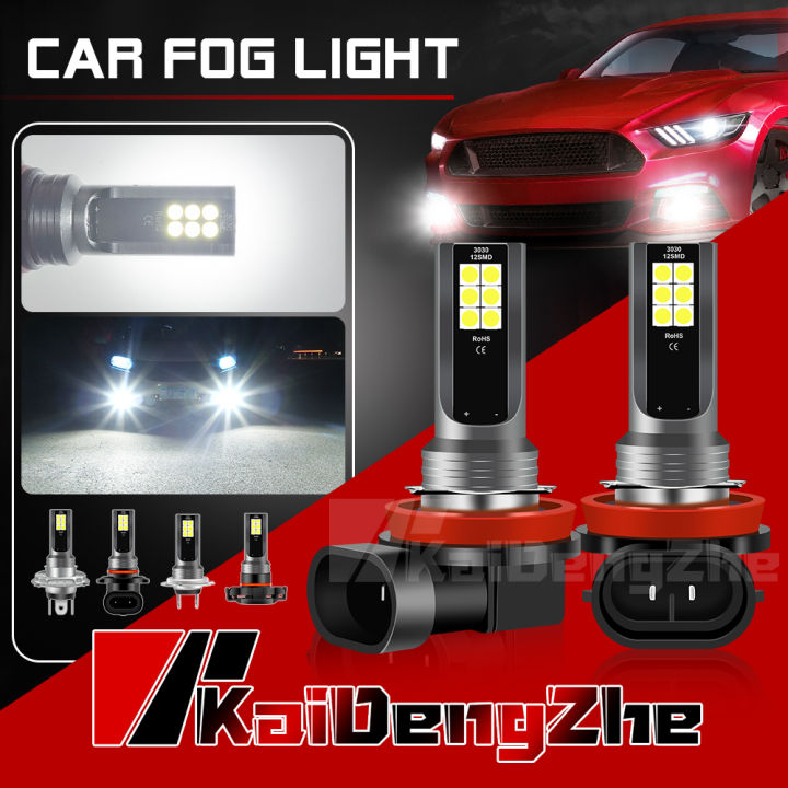 2Pcs H8 H3 H7 H11 Car 12 LED Fog Light Bulb 9005 HB3 9006 HB4 6000K ...