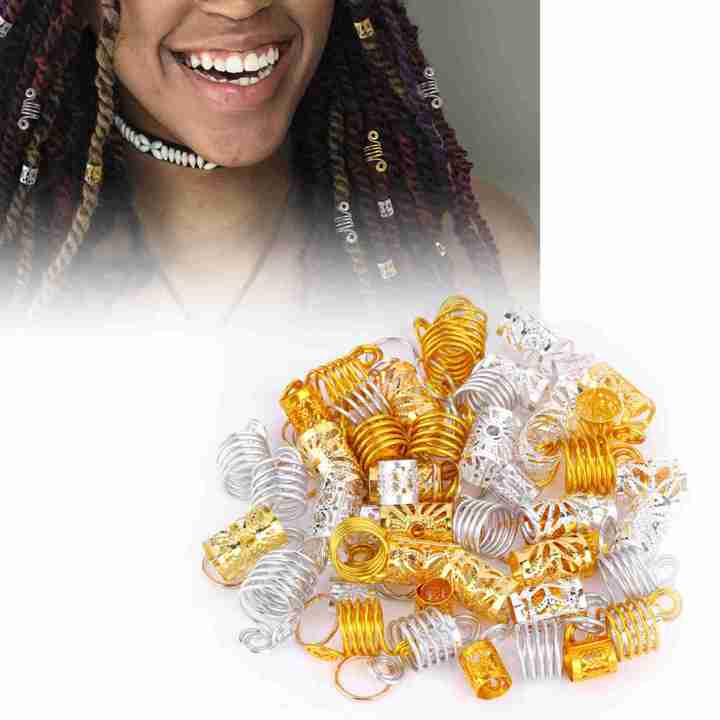 Dreadlock Hair Clips 90pcs Hair Braid Clips Meta Hair Braid Rings ...
